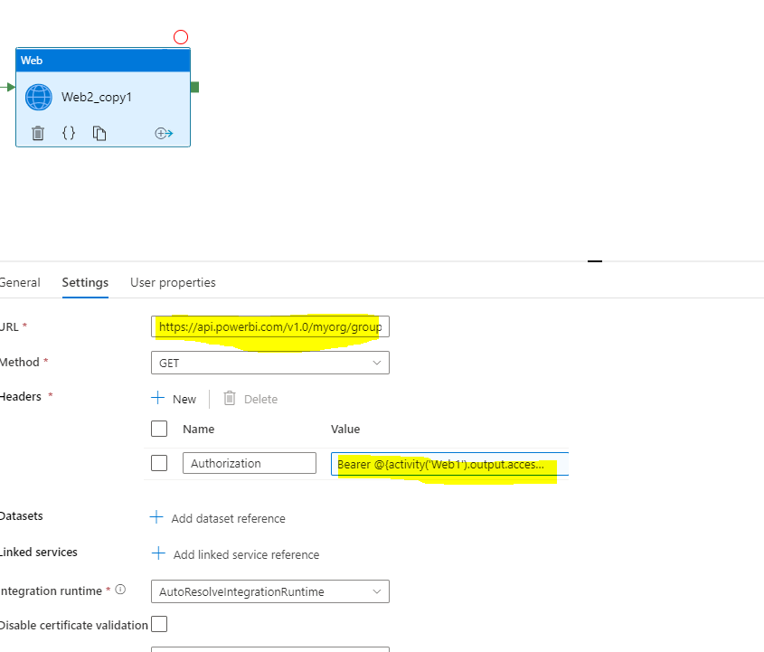 Permission Issue While Calling The Powerbi Api From Azure Data Factory Microsoft Qanda