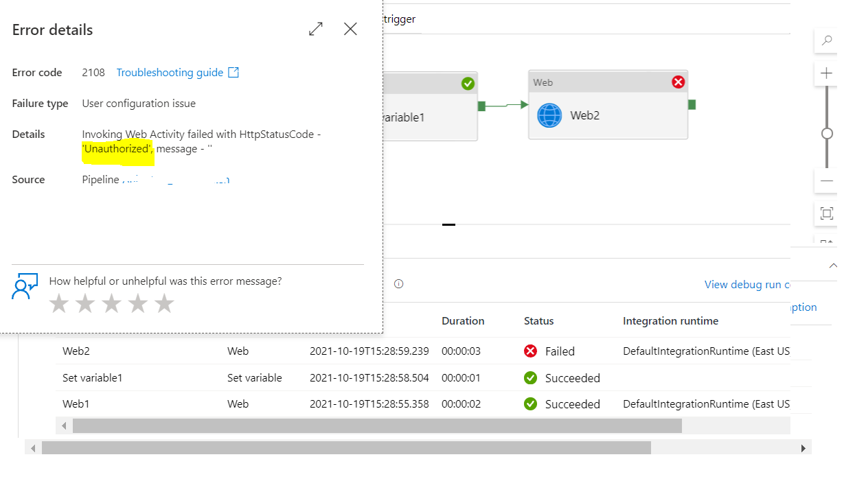 Permission issue while calling the PowerBI API from Azure Data Factory - Microsoft Q&A