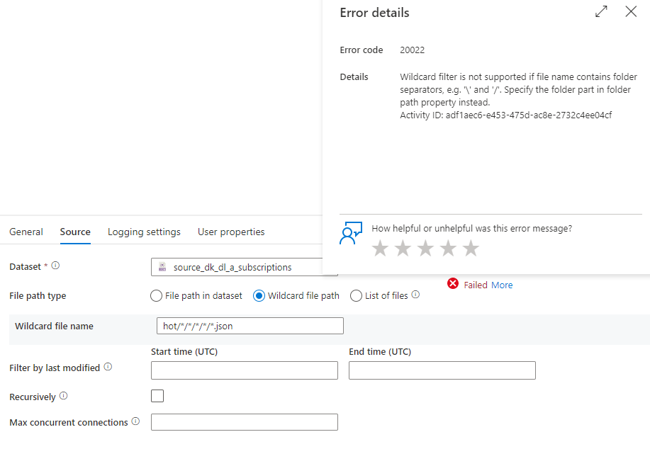 Wildcard filter in Delete Activity - Microsoft Q&A Wildcard filter in Delete Activity - Microsoft Q&A