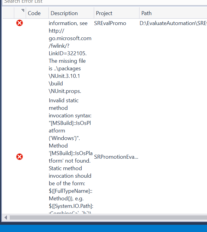 msbuild error - Microsoft Q&A