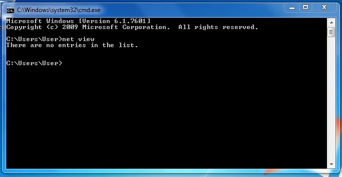 Net View Command Gives "No Entries in the List" in Windows 7 ...