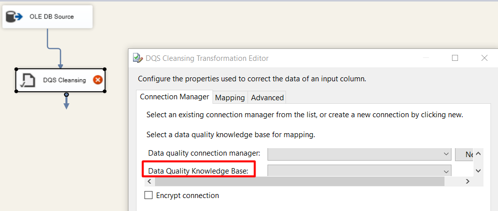 DQS Cleansing transform in SSIS want to parameterize KB name ... DQS Cleansing transform in SSIS want to parameterize KB name ...