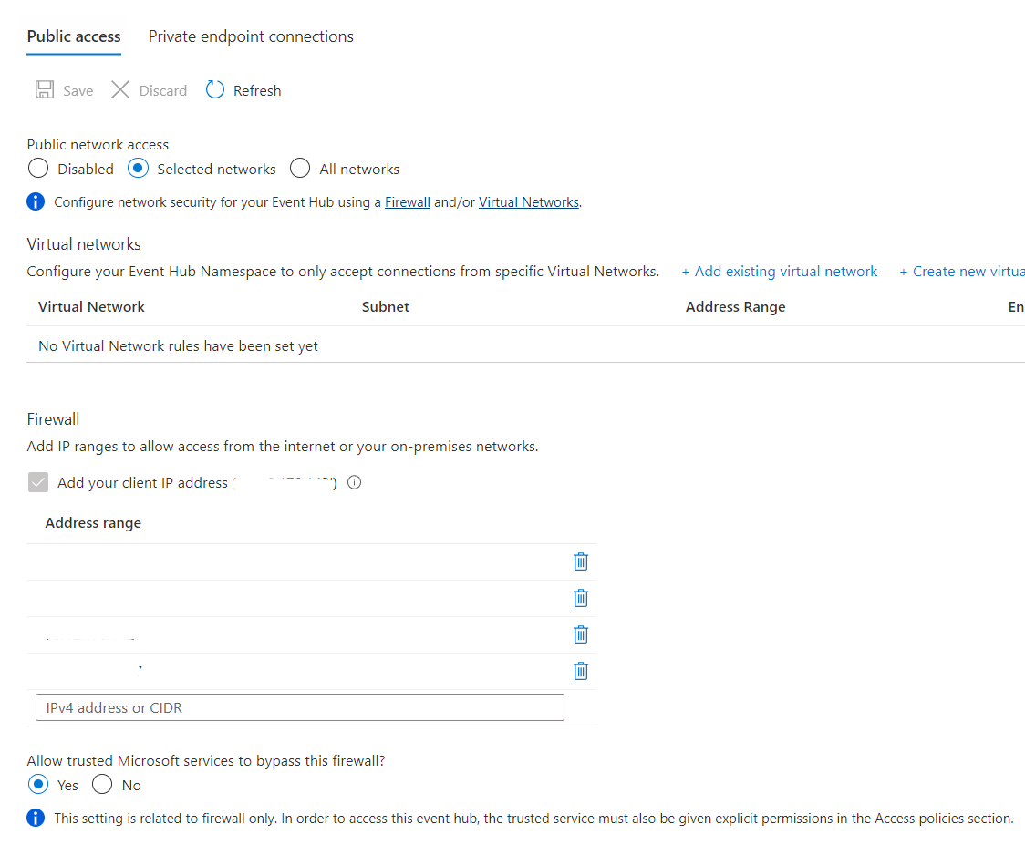 Stream Analytics job output to EventHub with private endpoint ...