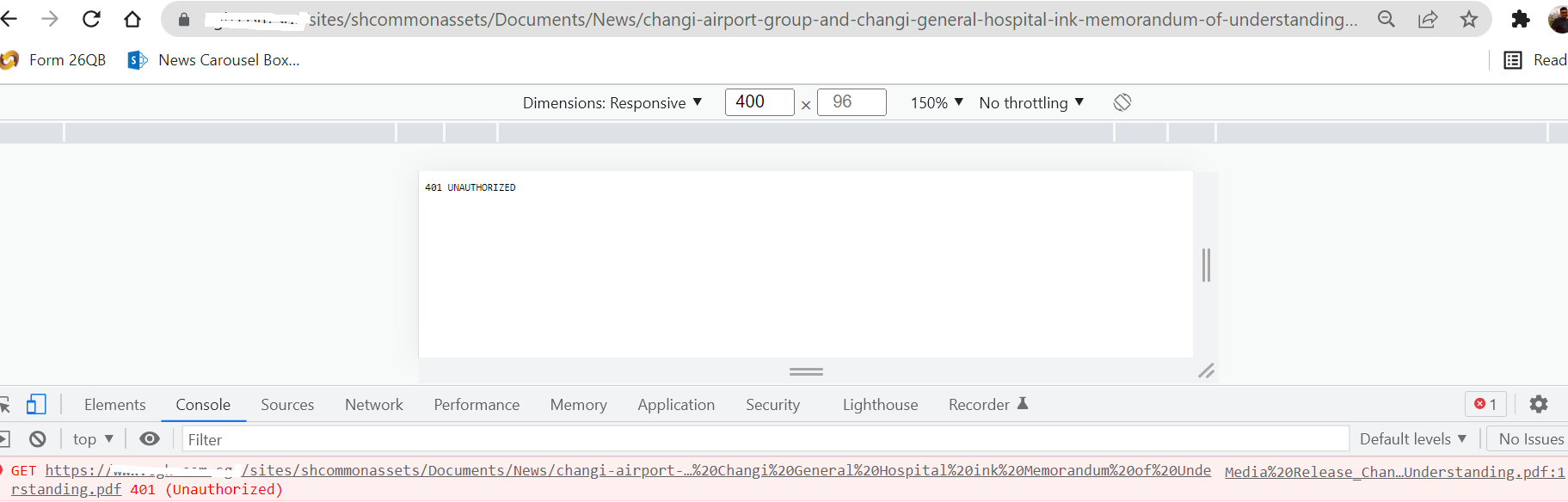 When opening pdf file in Sharepoint 2013 mobile view, its throwing 401 Unauthorized error ...