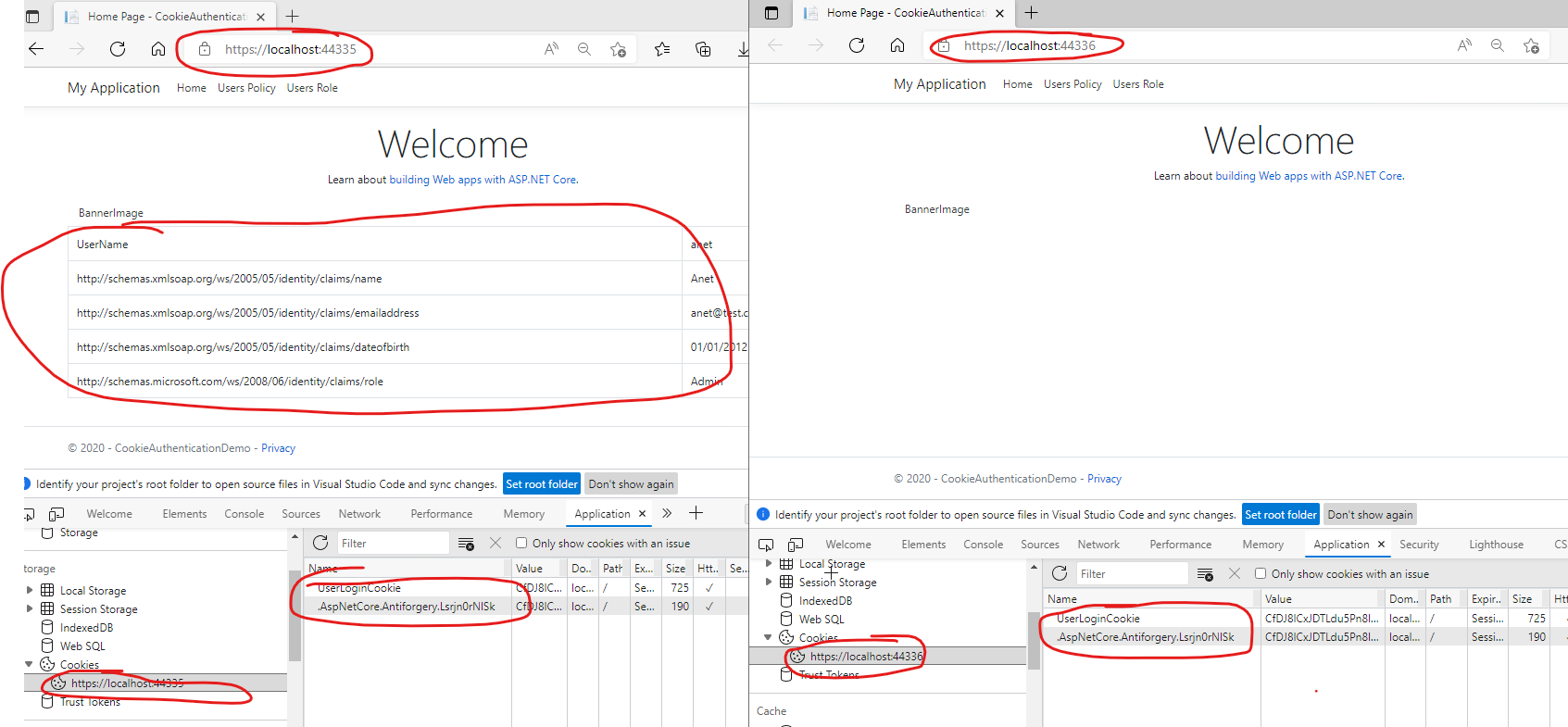 Save in Cookie Authentication. Then access this Cookie Authentication in another Page ...