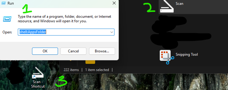 non riesco ad aggiungere l'icona dell'app Scanner di microsoft sul ...