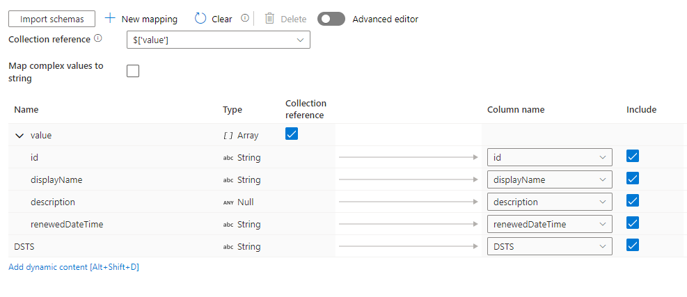 Data Factorysynapse Additional Column In Copy Activity Does Not Get Mapped Correctly With