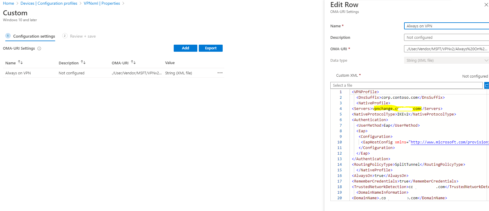 Updating VPN profile through Intune - Microsoft Q&A