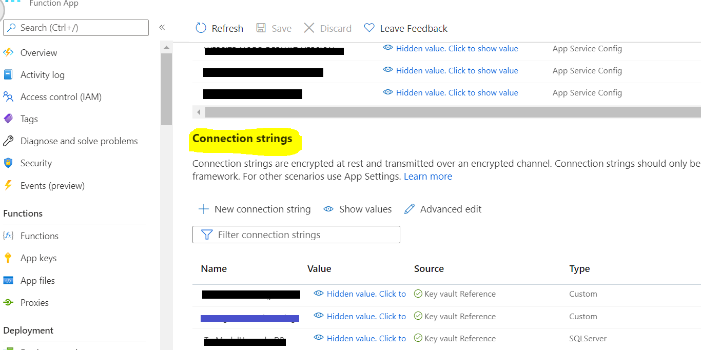 Use Connection Strings From Function App Configuration In Docker Image 6036
