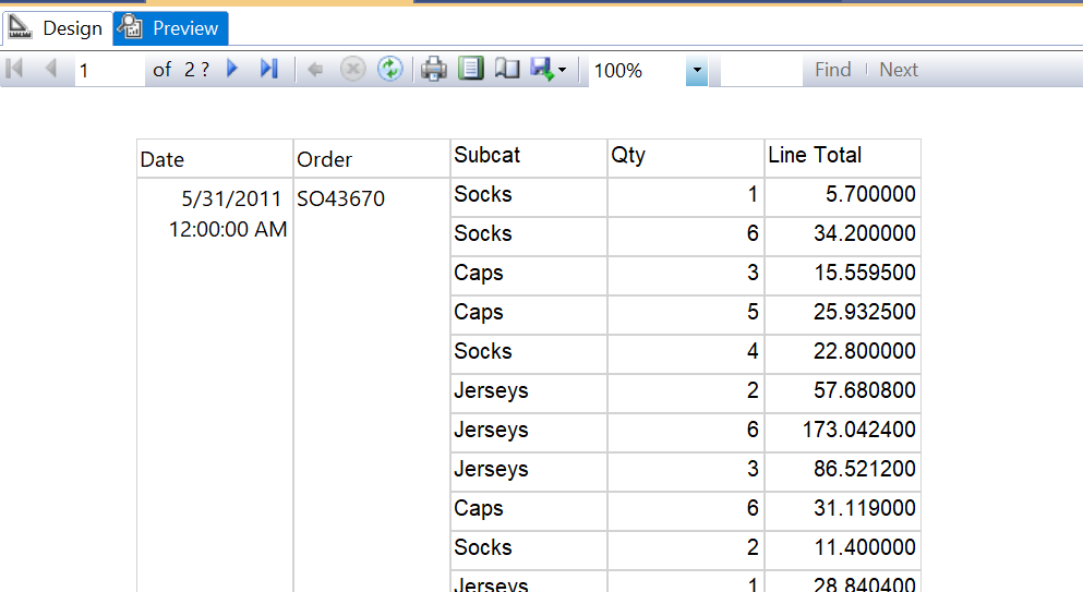 how to reflect changes in preview when groupes are deleted in SSRS VS ...