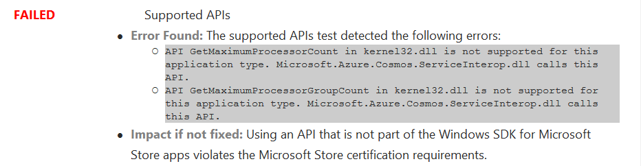 Error trying to publish a Xamarin UWP app that uses Microsoft.Azure.Cosmos Nuget package ...