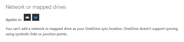 Setting OneDrive storage to samba mapping drive leads to "OneDrive ...