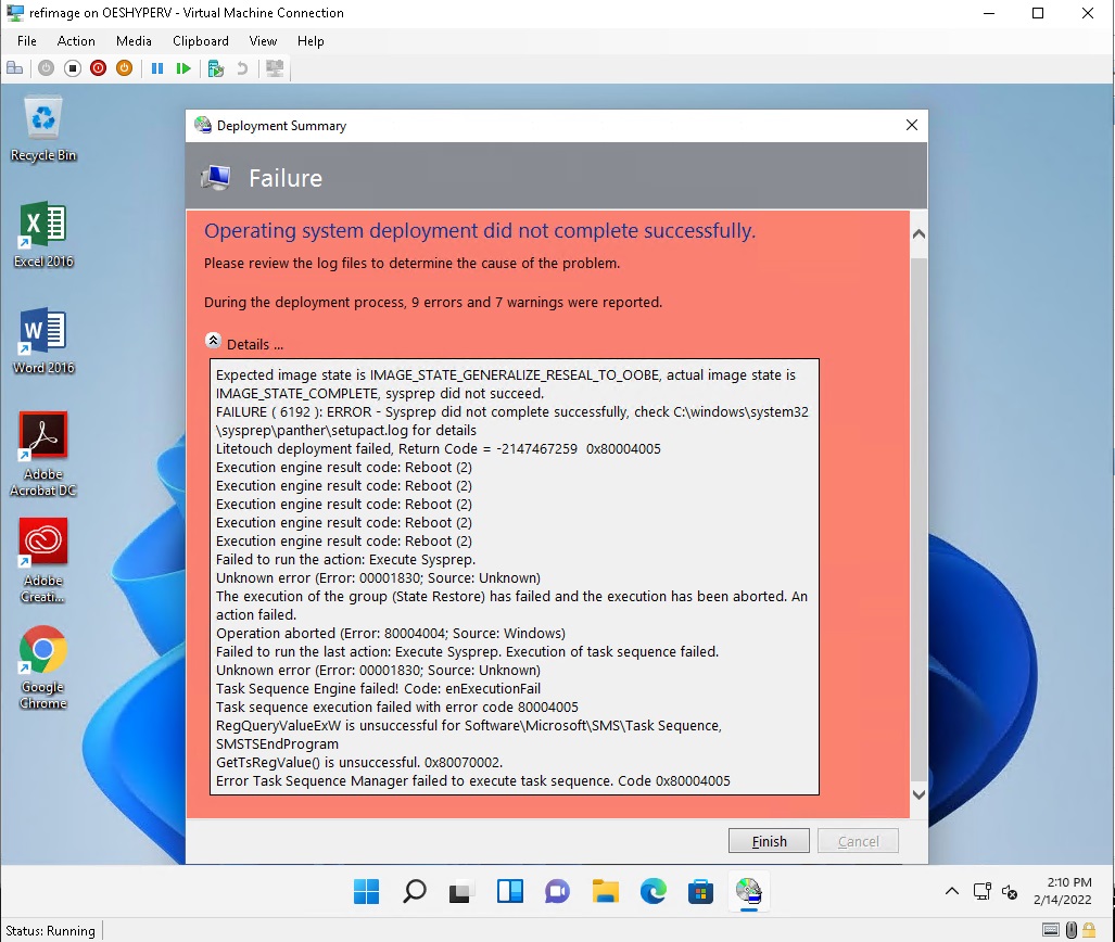 MDT: Sysprep broken after update from MDT 2013 up2 to MDT 8456 w/ ADK Win11 - Microsoft Q&A