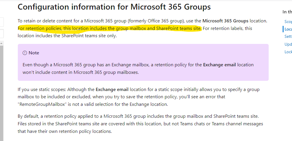 Retention policy - Microsoft Q&A