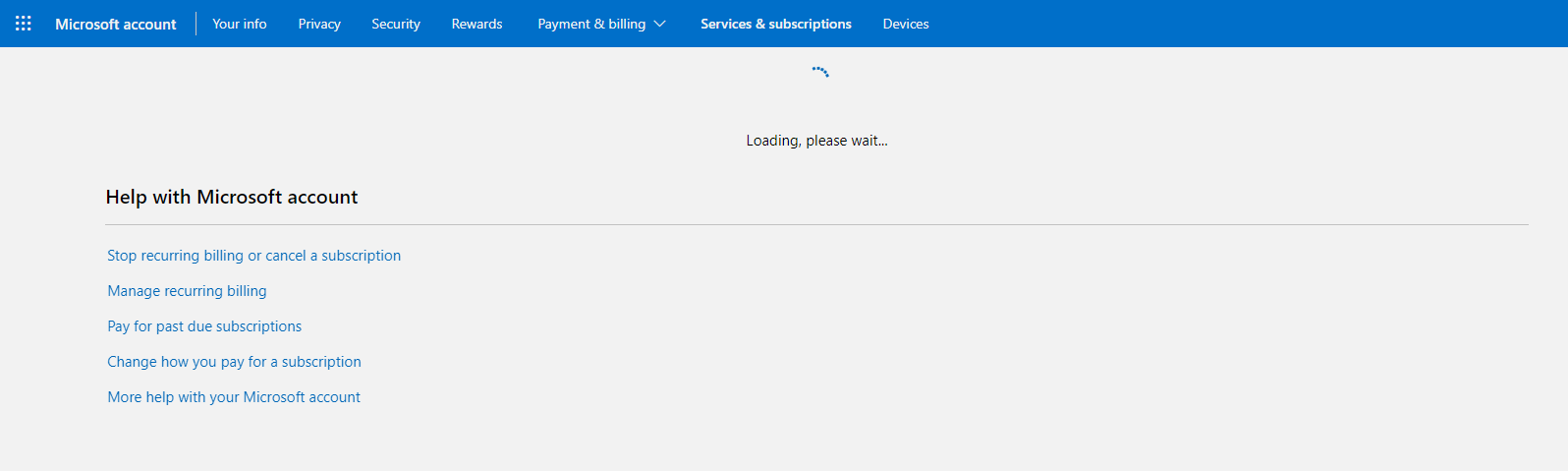 Can't turn on recurring billing for Microsoft Personal 365. - Microsoft Q&A