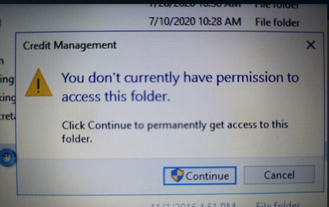 Folder Permission Issue Microsoft Qanda