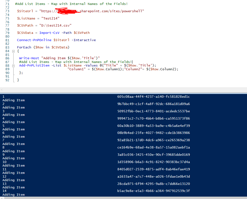 Script to add Multipile items at a time to SHarePoint list - Microsoft Q&A Script to add Multipile items at a time to SHarePoint list - Microsoft Q&A