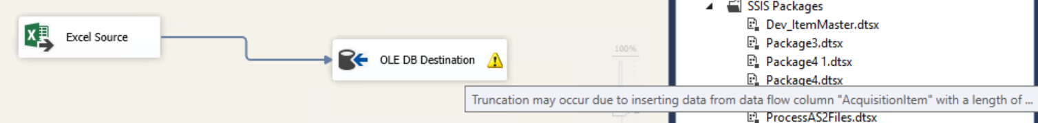 Truncation May Occur Due To Inserting Data From Data Flow Column In Ssis Microsoft Qanda