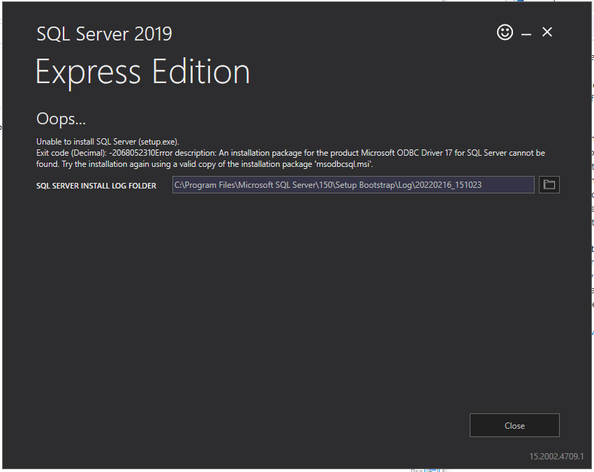 Why Am I Having Difficulty Installing Sql Server Express Version 7747