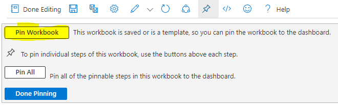 Pin workbook parameters to dashboard for filtering result - Microsoft Q&A