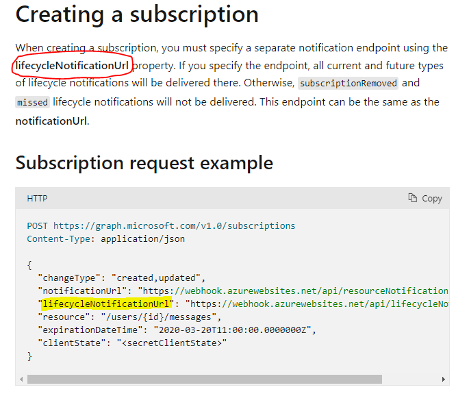 When is a "subscriptionRemoved" lifecycle notification sent while ...