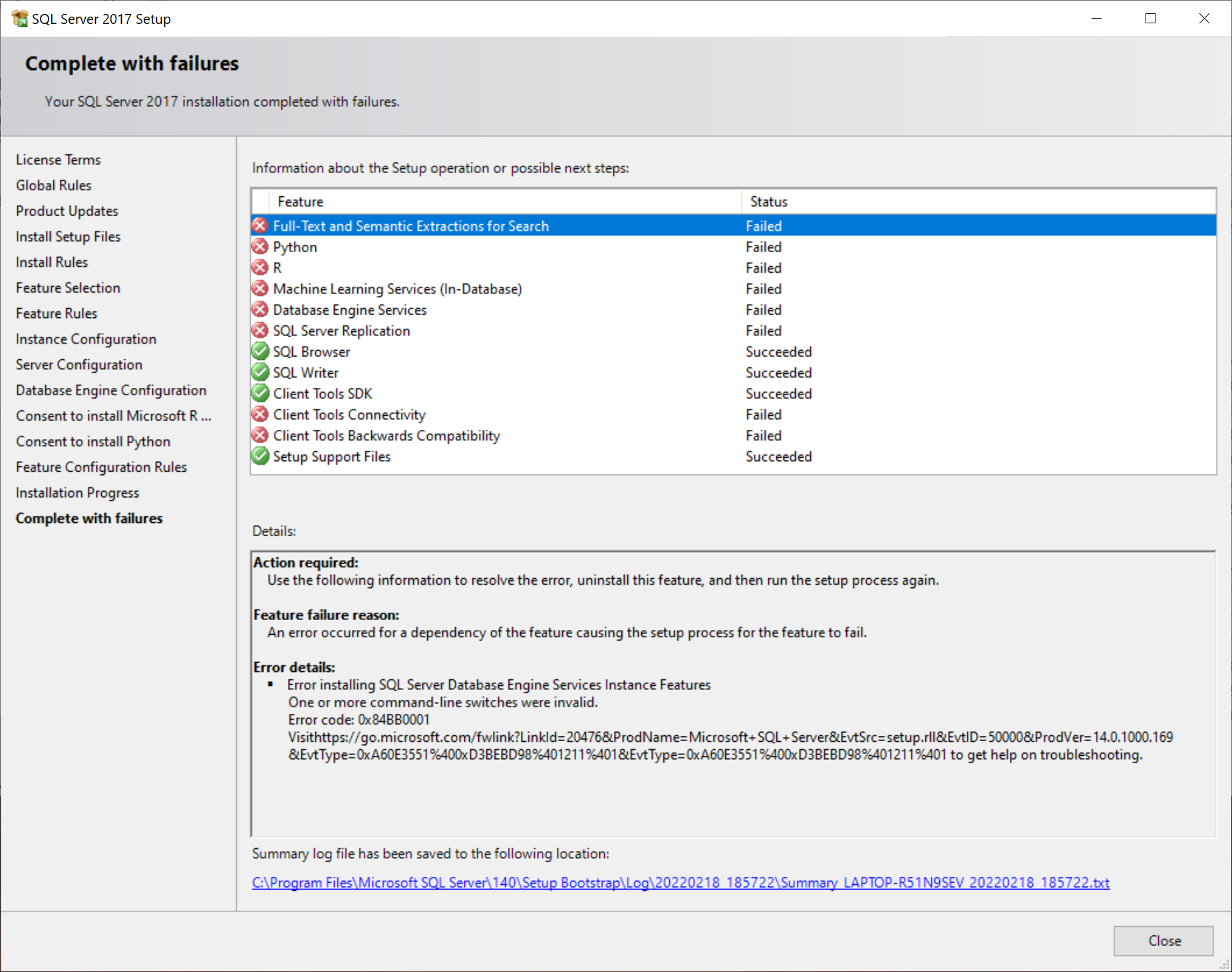 SQL Server 2019 Installation Fails due to 0x84BB0001 error code ... SQL Server 2019 Installation Fails due to 0x84BB0001 error code ...