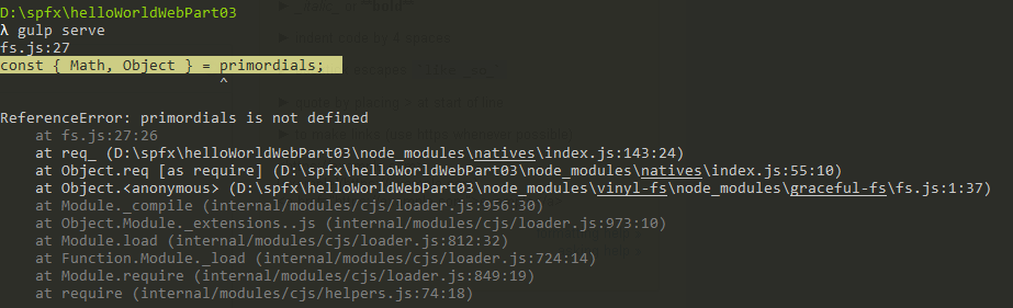 Spfx Gulp Server Error Microsoft Qanda