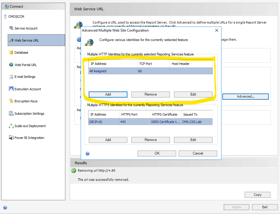 Configuration Manager - Disable HTTP for SSRS - Microsoft Q&A Configuration Manager - Disable HTTP for SSRS - Microsoft Q&A