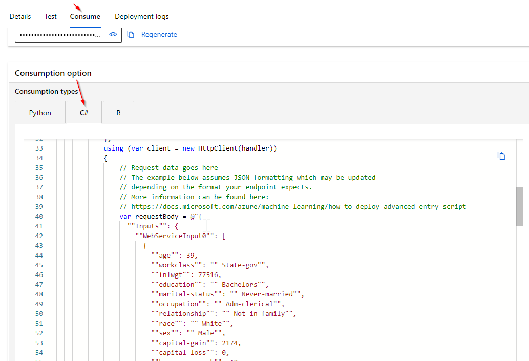 How Should I Make The Input Format Azure Api With C Microsoft Qanda