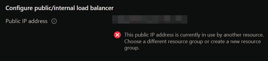 Public IP Address currently in use error when updating a Cloud Service ...
