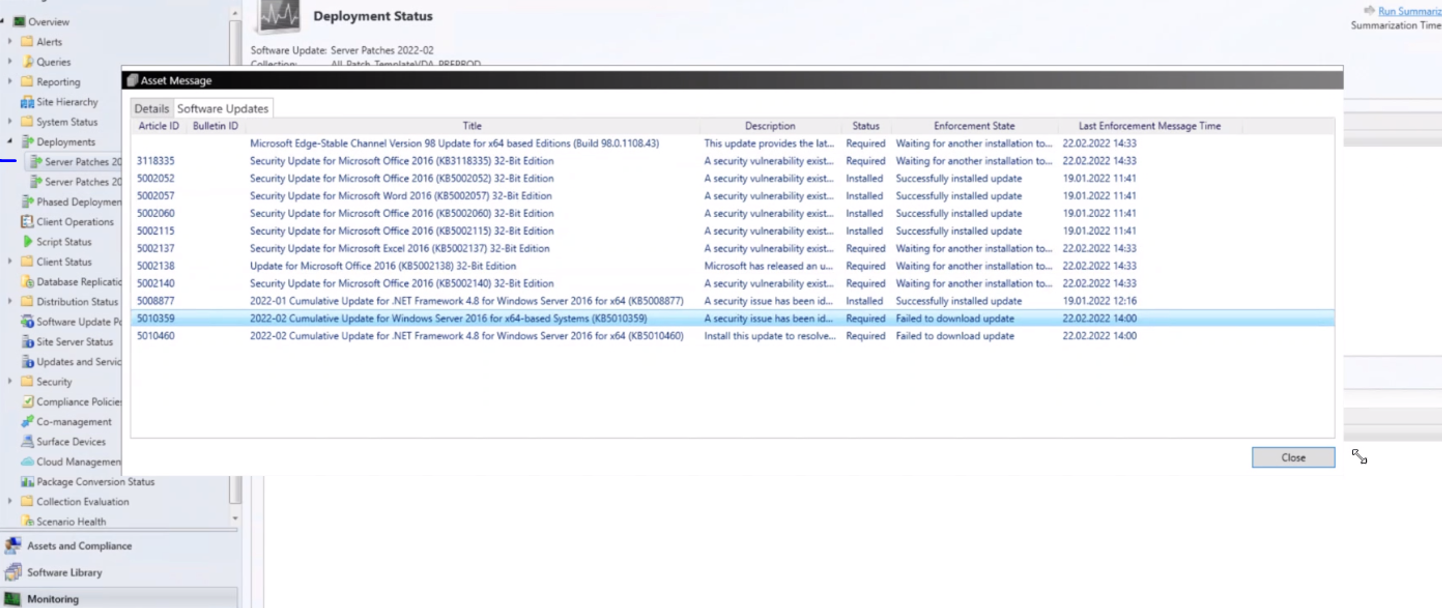 Dear All, I have this deployment download problem, 2 of deployments ...
