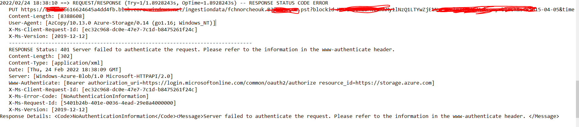 Azcopy Copy File From Local Machine To Azure Blob Not Successful Microsoft Qanda