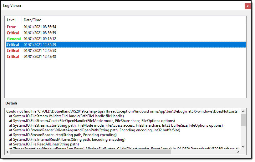 Adding exception handling in class library - Microsoft Q&A