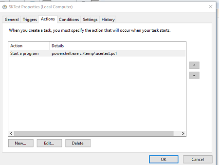ps1 start-process not working as expected in task scheduler - Microsoft Q&A