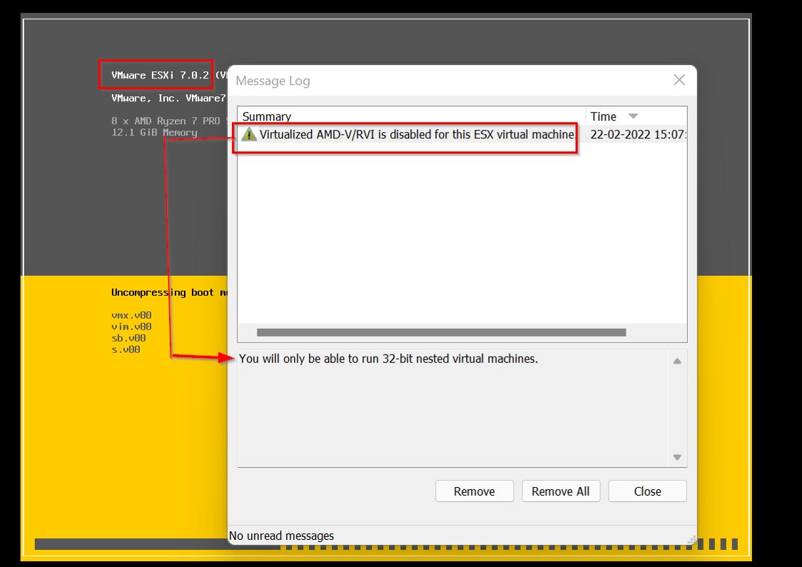 VMware Workstation does not support nested virtualization on this host ... VMware Workstation does not support nested virtualization on this host ...
