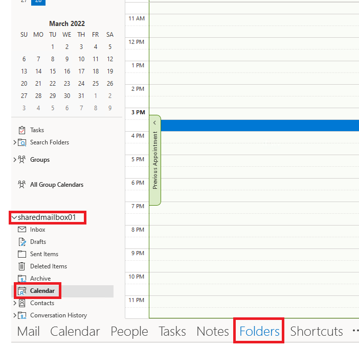 Shared calendars are de-selected when switching from Calendar to ...