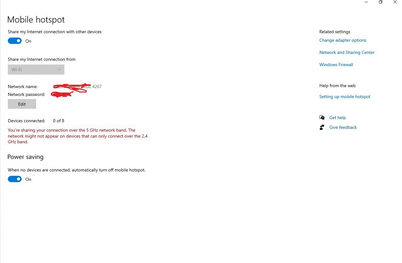 Mobile Hotspot Band Edit Feild Not Showing - Microsoft Q&A