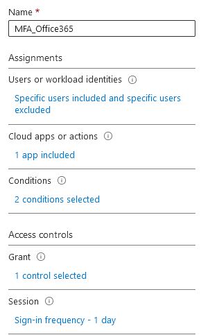 Conditional Access MFA policy reverts back to old settings? - Microsoft Q&A