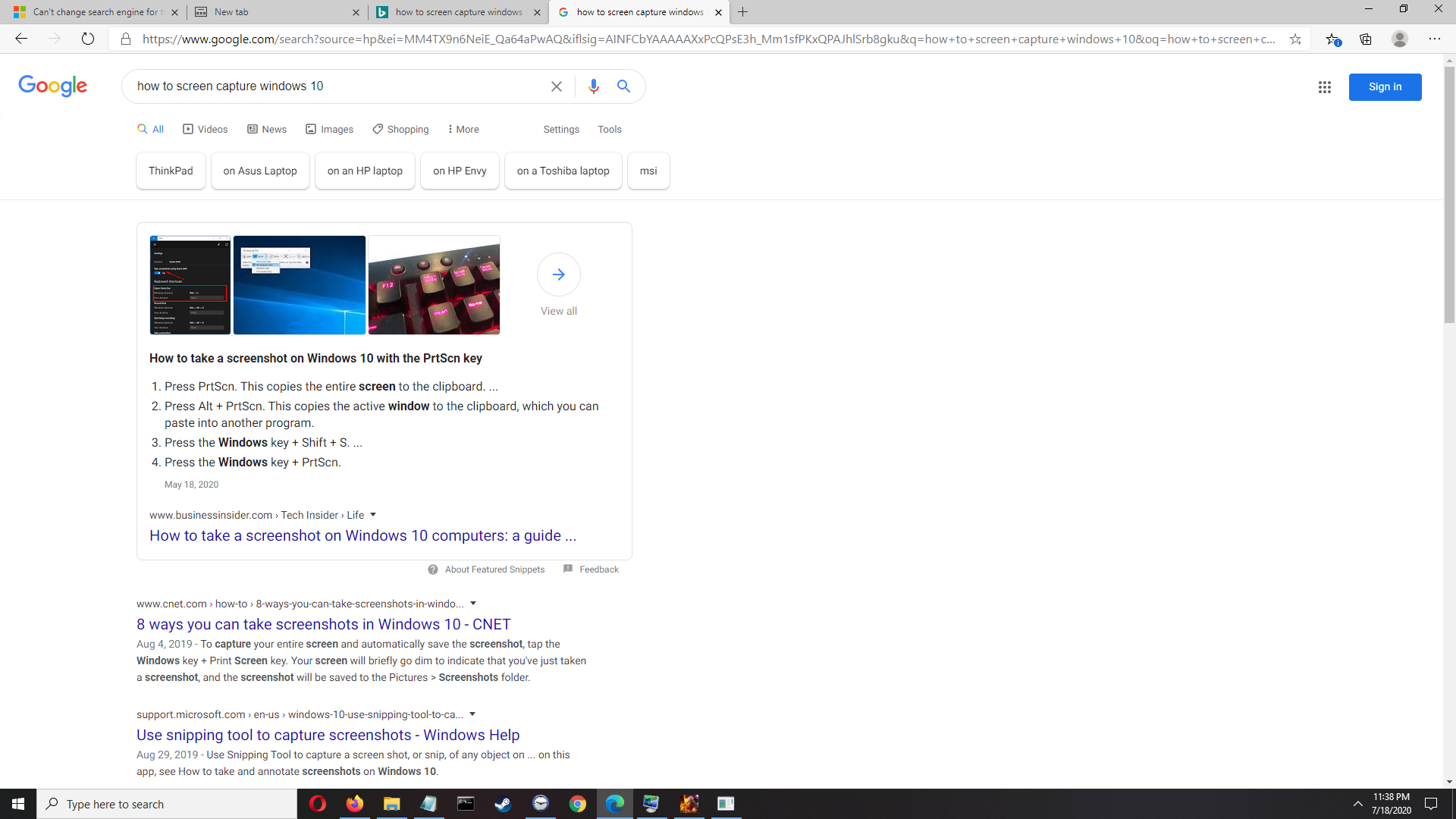 Can't change search engine for the search box! - Microsoft Q&A