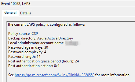 HAADJ LAPS wont backup to AAD - Microsoft Q&A