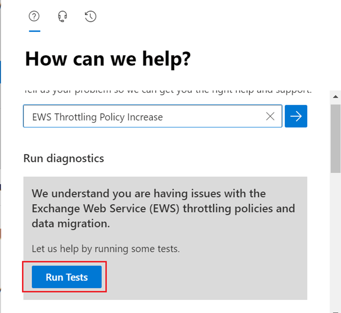 Run test button is not visible in the Microsoft Admin center page ...