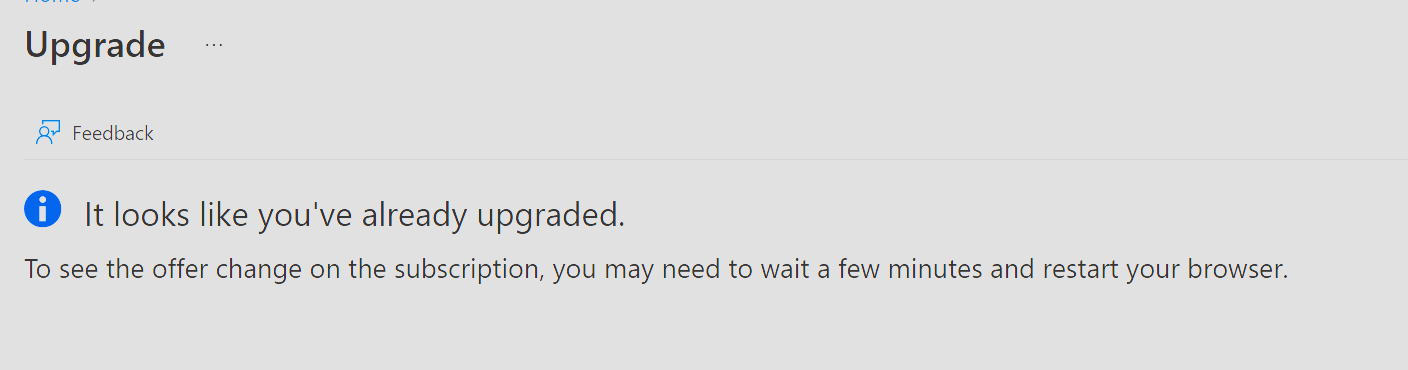 Unable to upgrade my Azure account - Microsoft Q&A Unable to upgrade my Azure account - Microsoft Q&A