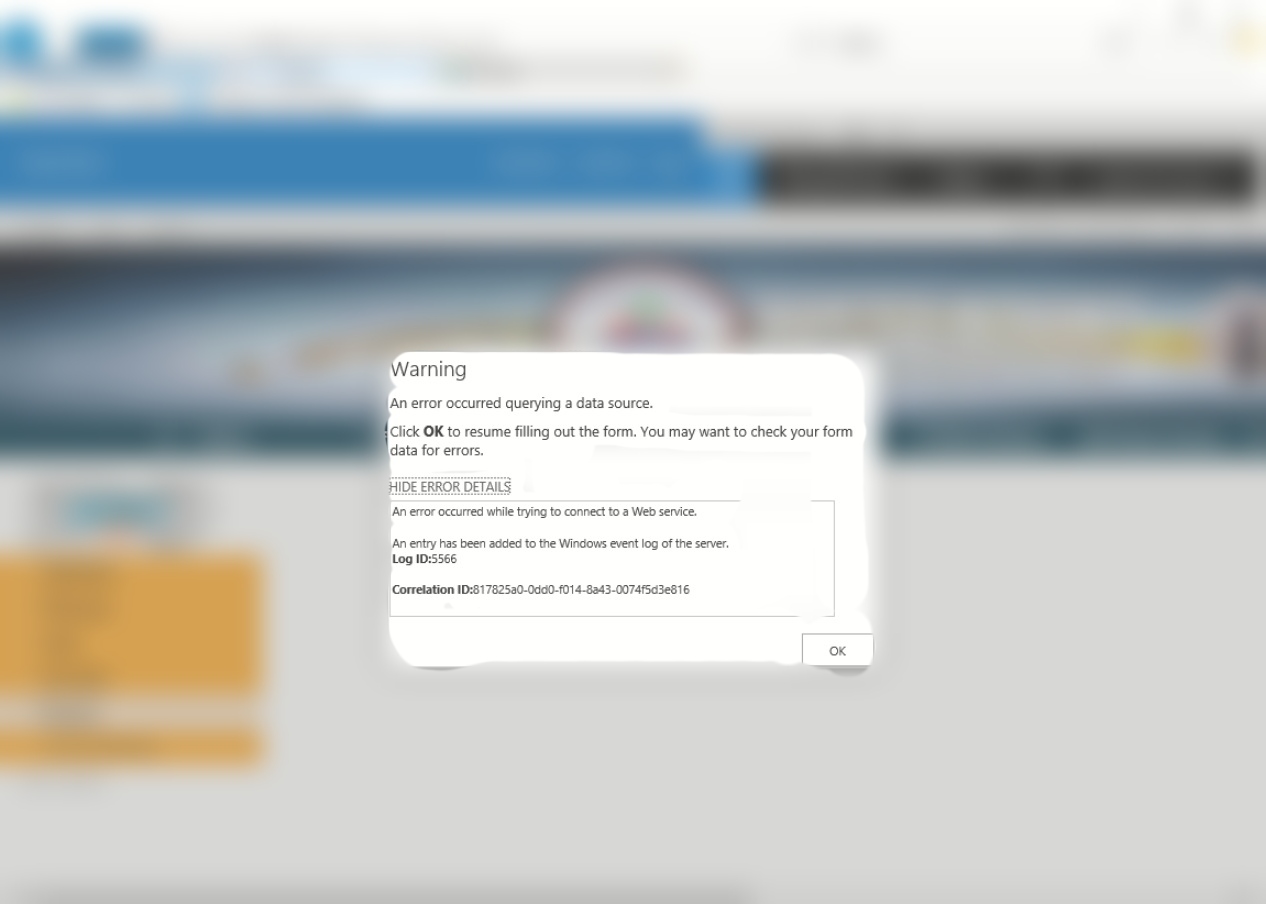 Sharepoint 2016 Infopath Form Load Issue An Error Occurred While