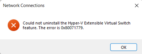Windows 11 - HyperV Bridge - Binding to NIC Hidden for WSL - Microsoft Q&A