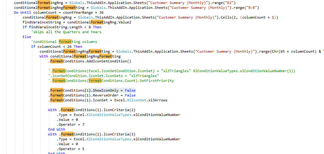 Learning how to apply conditional formatting to C# Excel VSTO ...