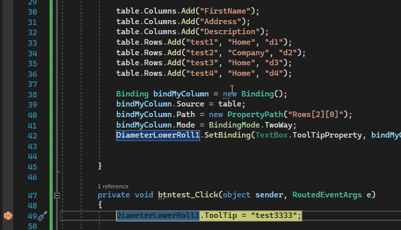 Wpf Databinding Textbox To Datatable Microsoft Qanda
