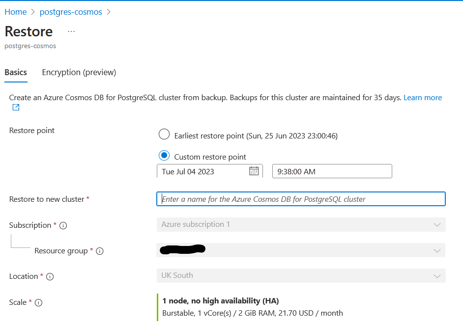 Can't restore Postgres comso DB - Microsoft Q&A