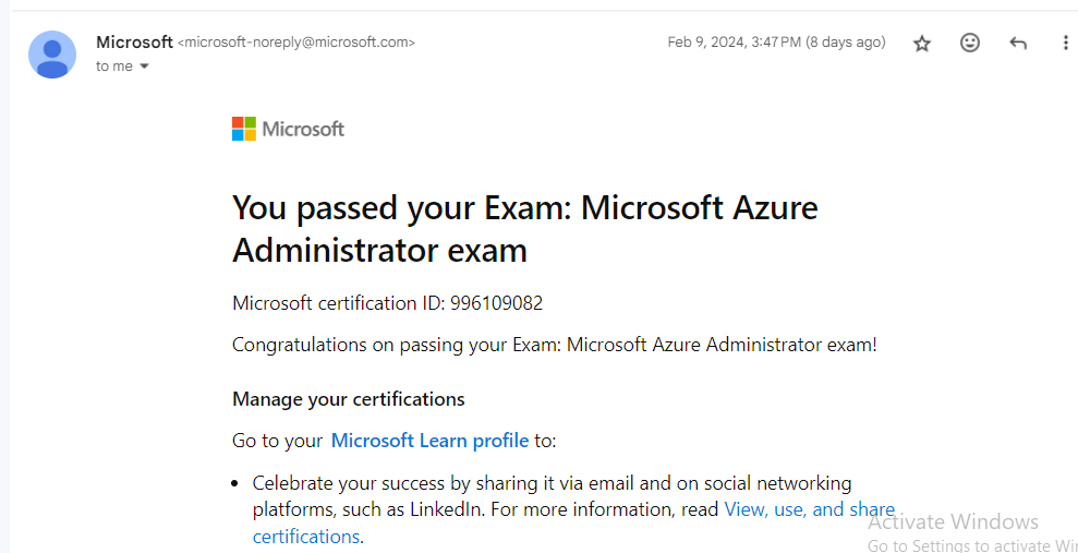 unable to view list my Microsoft certificate in my profile - Microsoft Q&A
