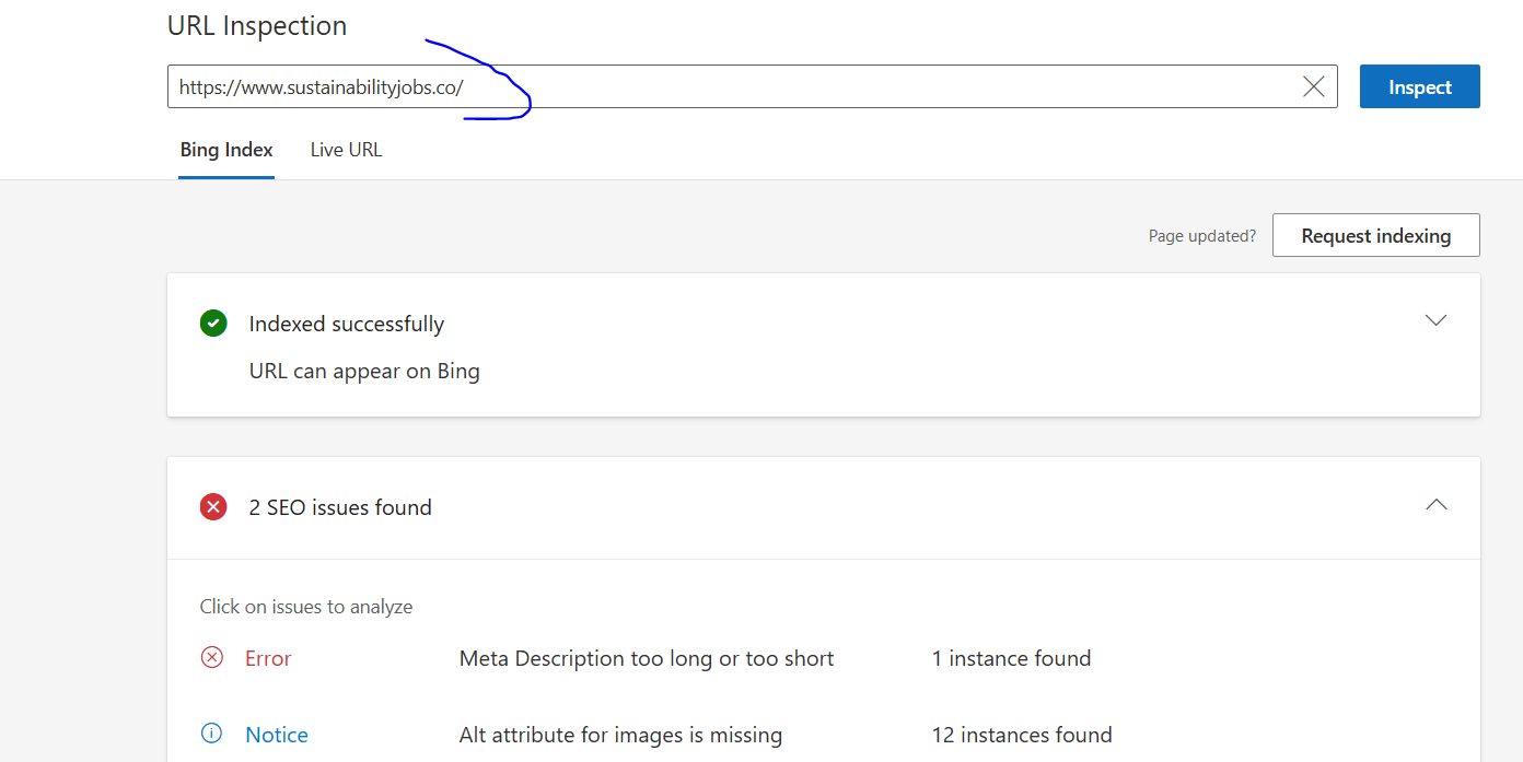 Receiving HTTP 403 Error - Bing Webmaster Indexing - Microsoft Q&A