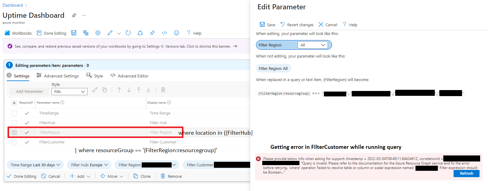 How to use Azure monitor => Workbook => Parameters => Select All option ... How to use Azure monitor => Workbook => Parameters => Select All option ...